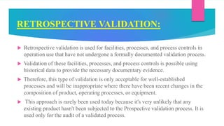 INTRODUCTION TO PHARMACEUTICAL VALIDATION SCOPE and MERITS OF ...