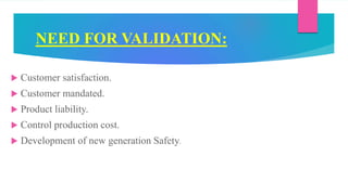INTRODUCTION TO PHARMACEUTICAL VALIDATION SCOPE and MERITS OF ...