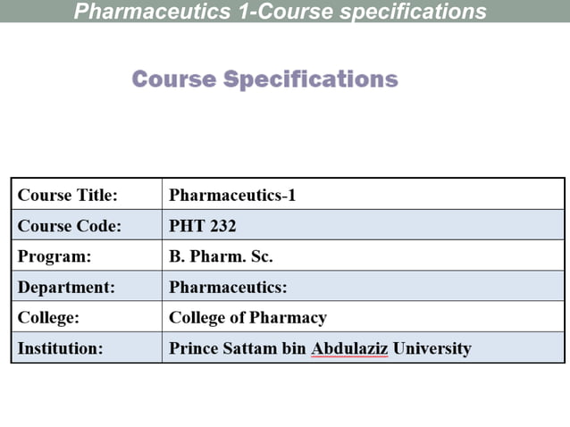 INTRODUCTION TO PHARMACEUTICS 1 (PHYSICAL PHARMACY-DOSAGE FORM DESIGN ...