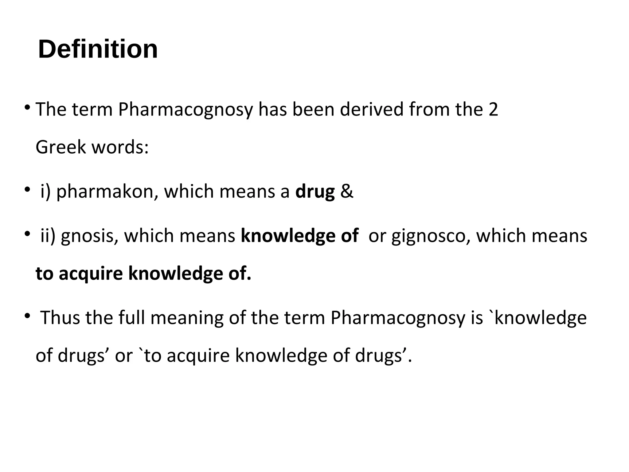 Introduction to pharmacognosy,classification of drugs,quality control ...