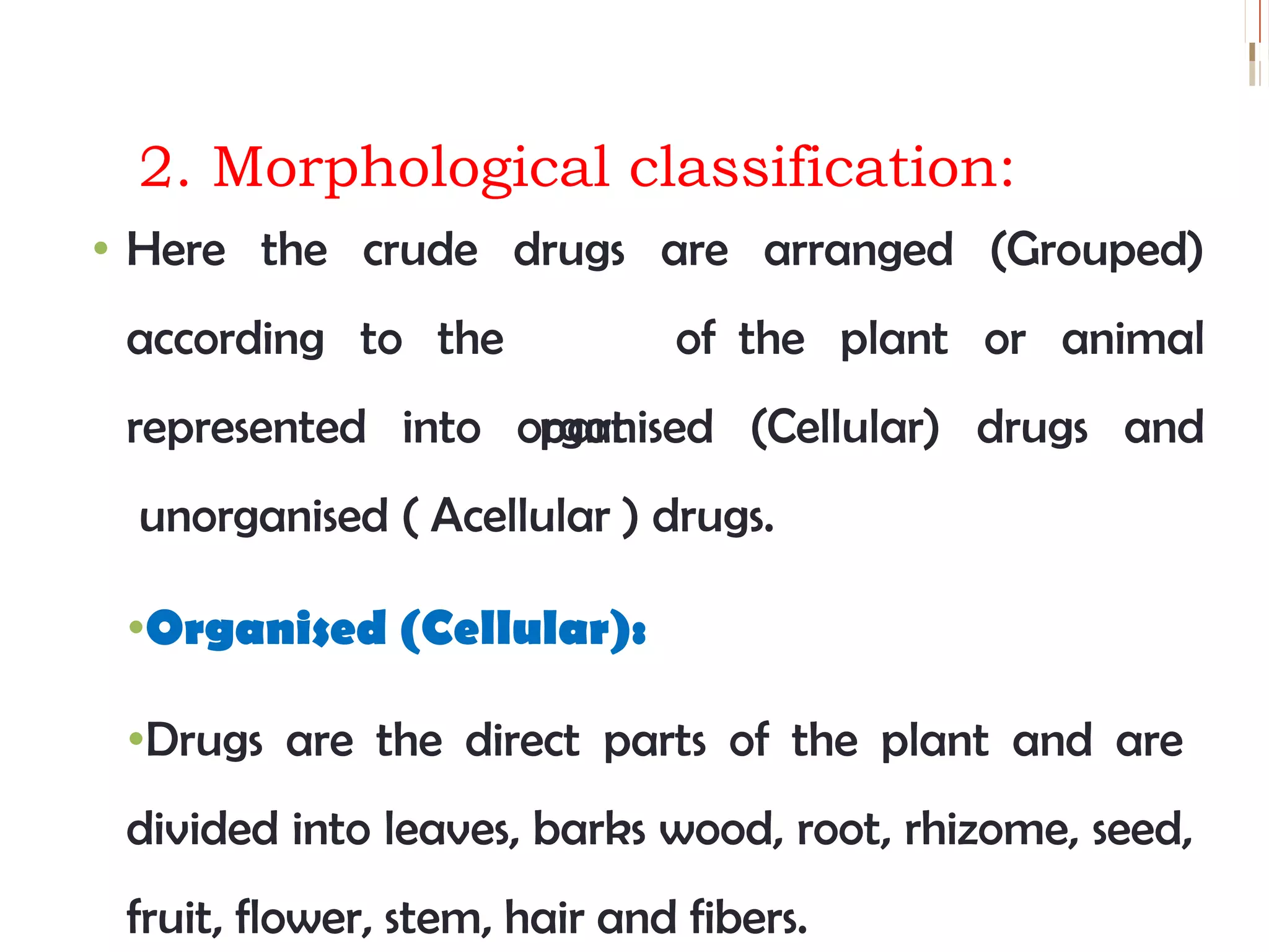 Introduction to pharmacognosy,classification of drugs,quality control ...