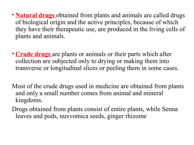 Introduction to pharmacognosy,classification of drugs,quality control ...