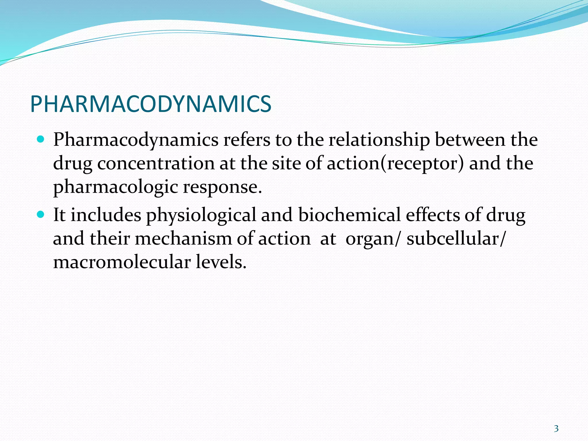Introduction to pharmacokinetics and pharmacodynamics drug interaction | PPTX