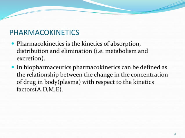 Introduction to pharmacokinetics and pharmacodynamics drug interaction ...