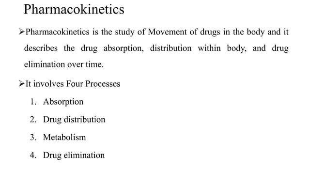 Introduction to pharmacokinetics and pharmacodynamics principles | PPTX | Endocrine and ...