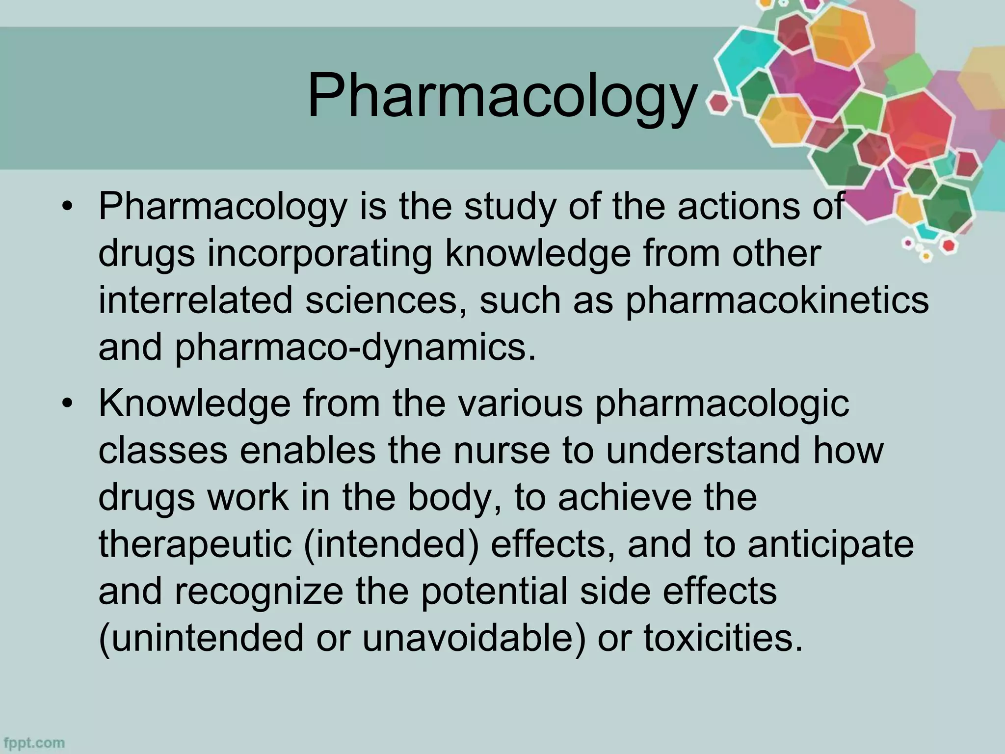 Introduction to pharmacology | PDF