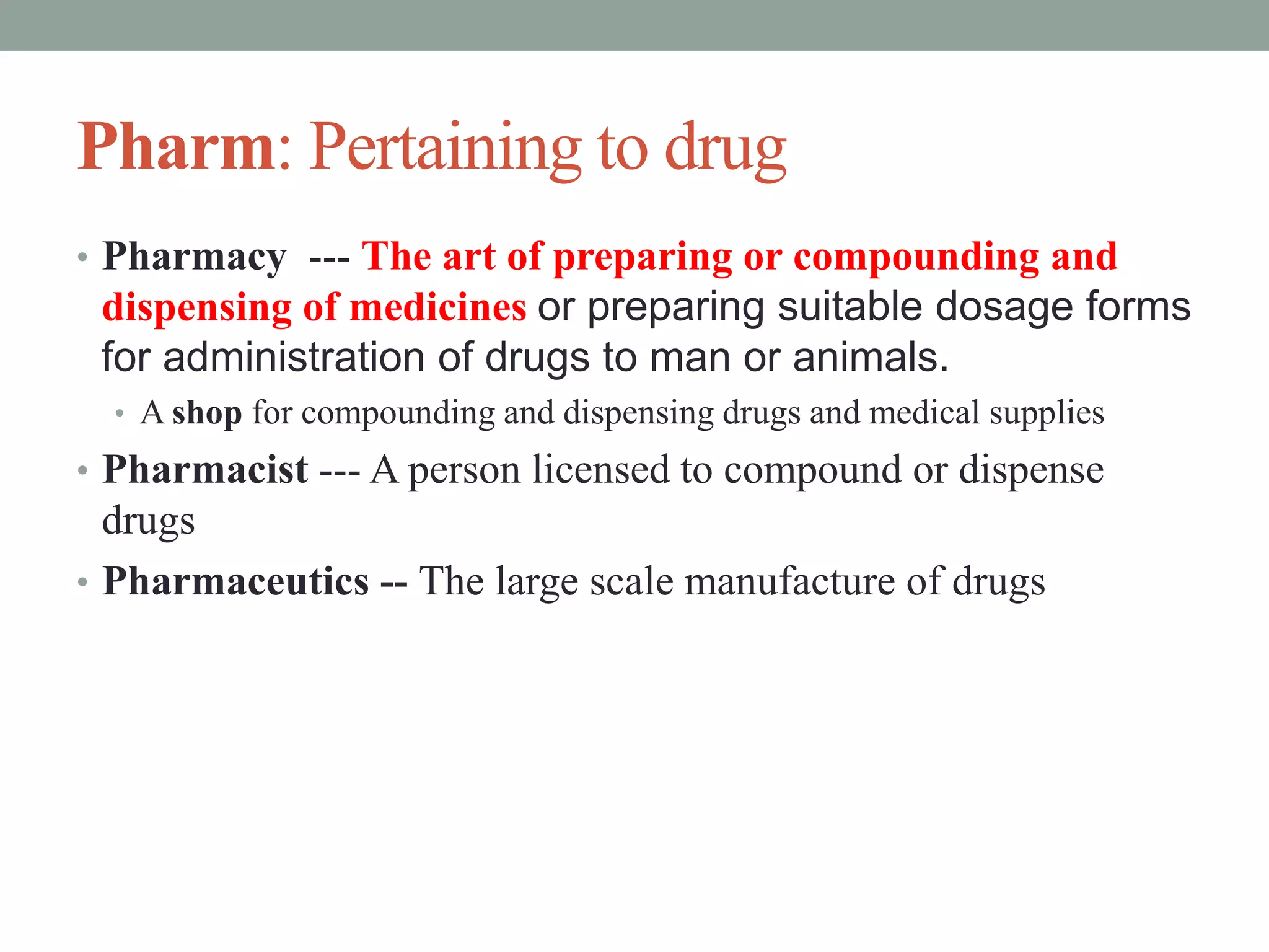 Introduction to Pharmacology | PPTX