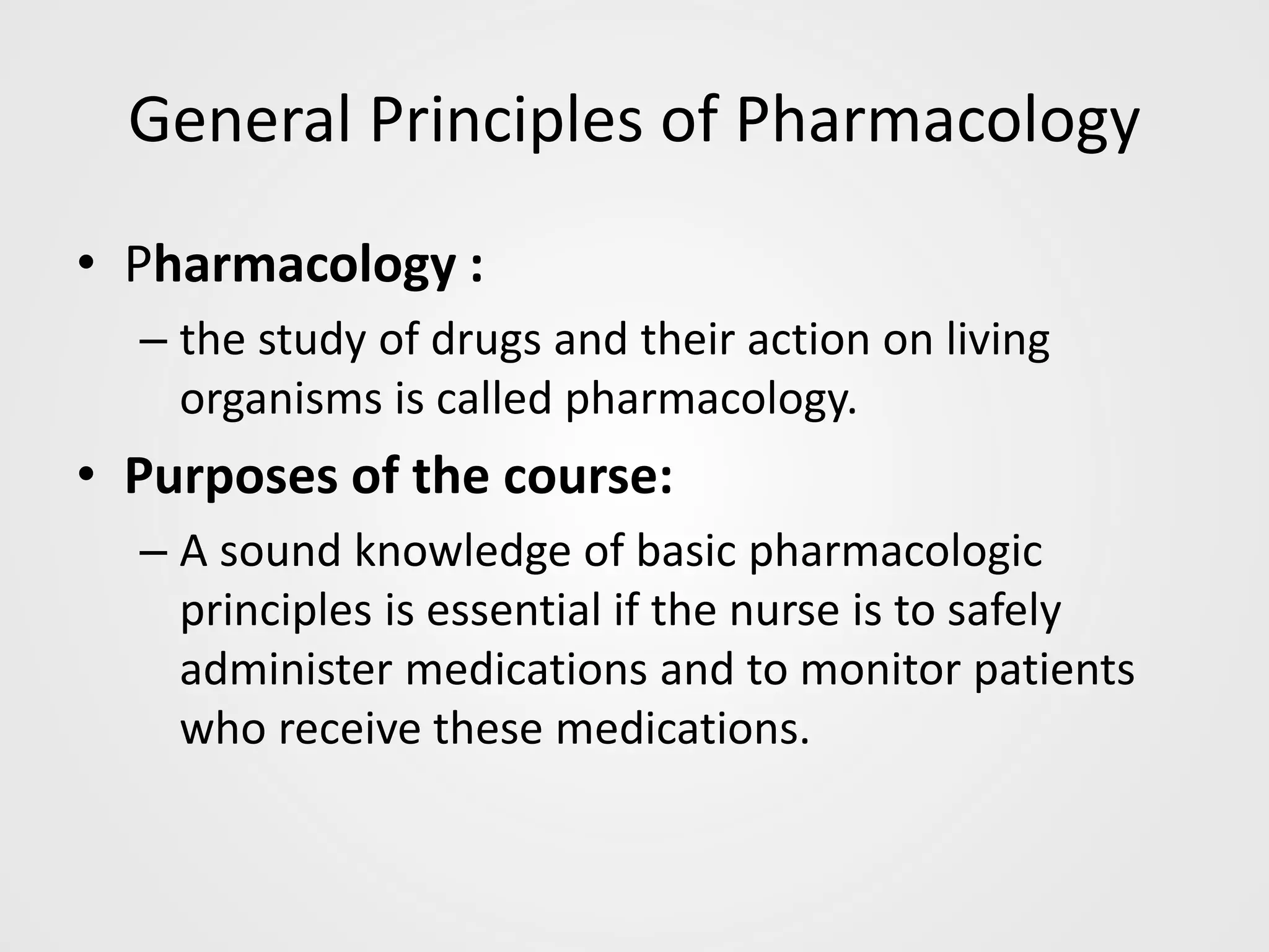 Introduction to pharmacology | PPT