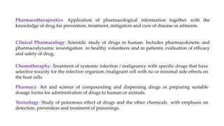 Introduction to pharmacology | PPTX