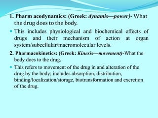 Introduction to pharmacology | PPT
