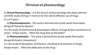 Introduction to pharmacology | PPT