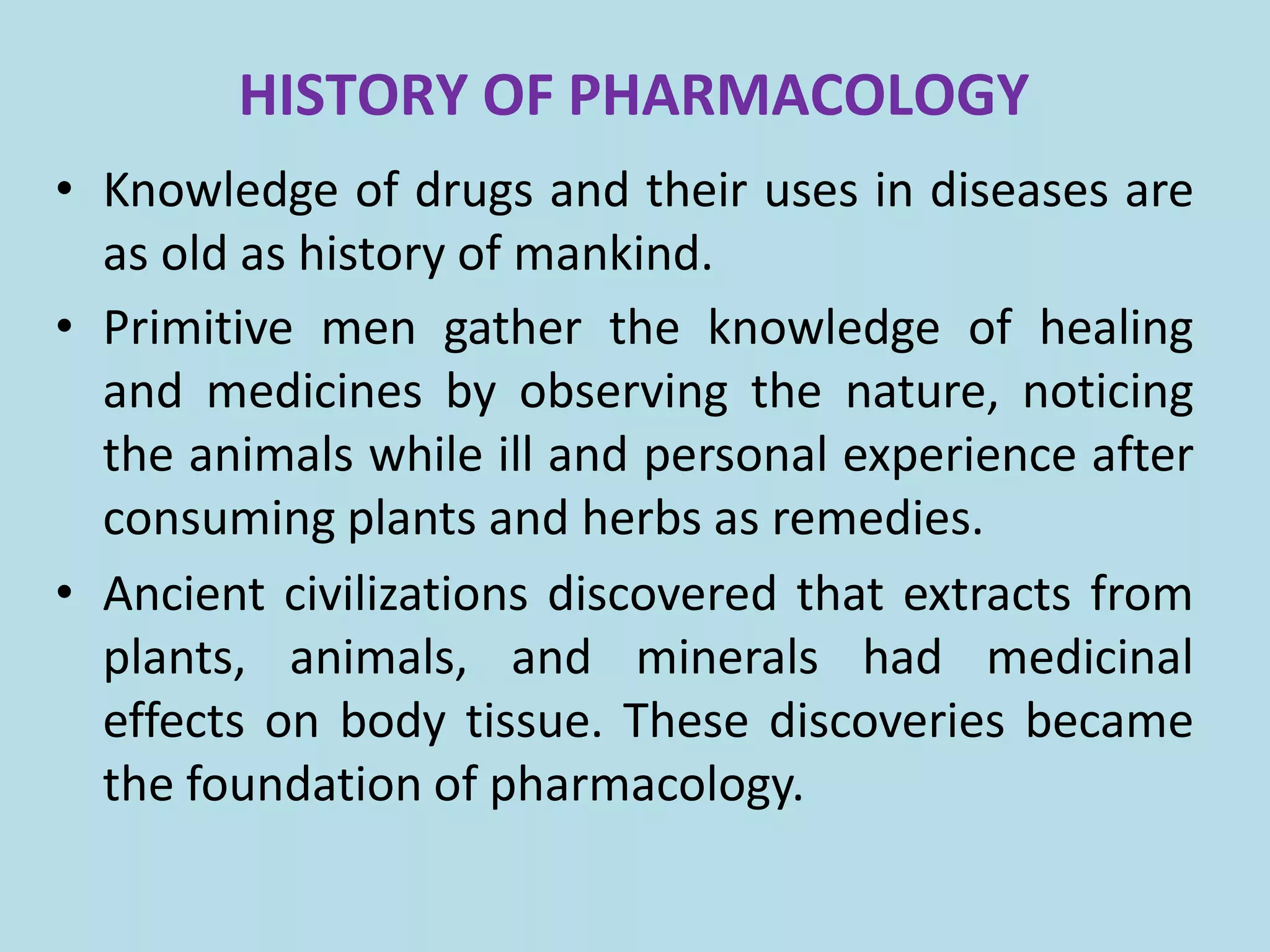 Introduction to pharmacology | PPTX