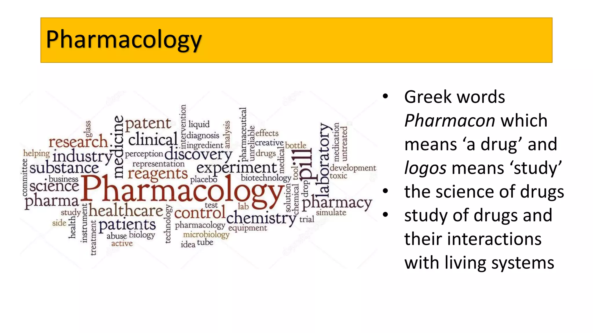 Introduction to Pharmacology | PPTX