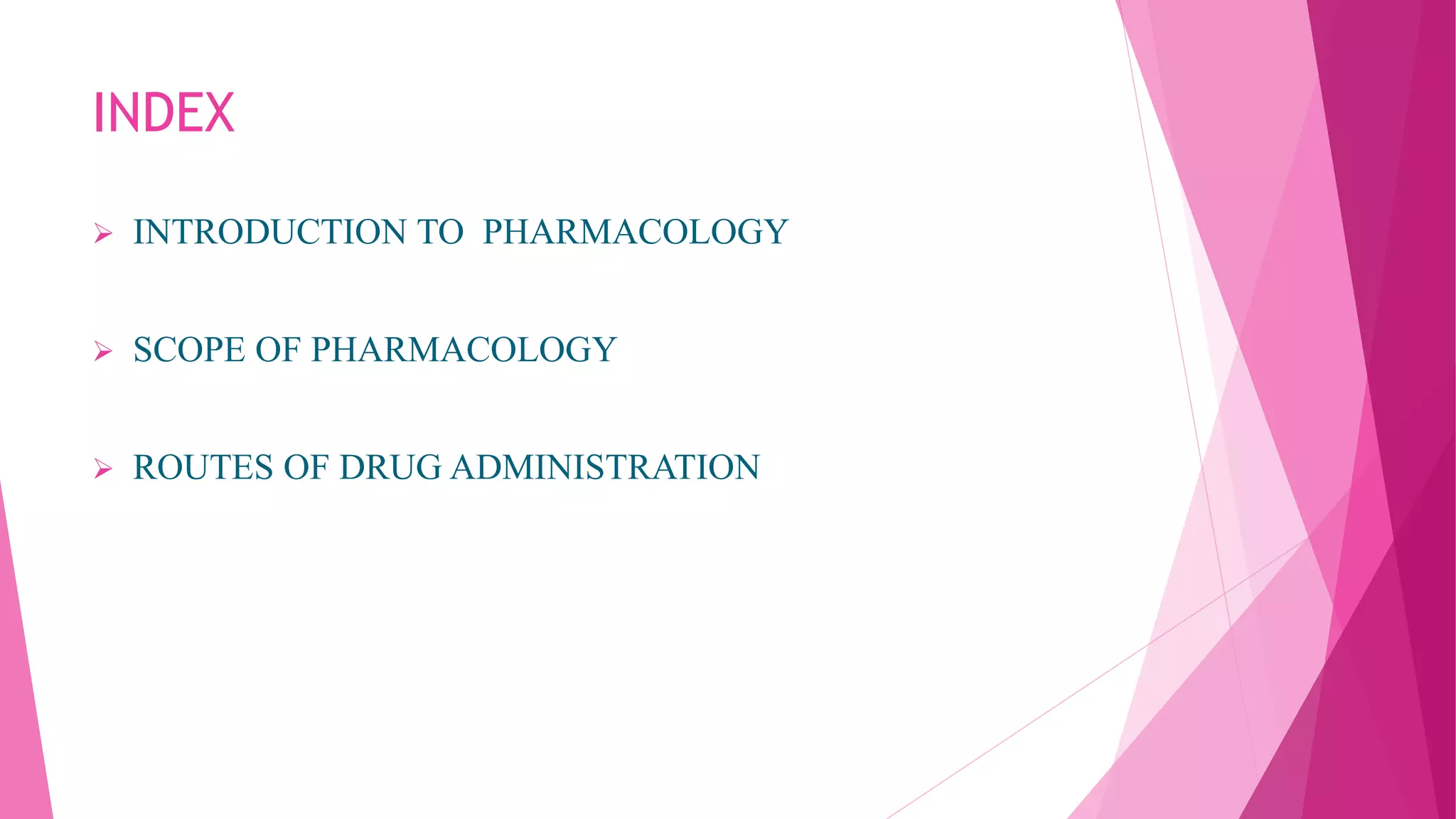 Introduction to pharmacology | PPT