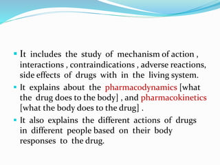 Introduction to pharmacology | PPTX