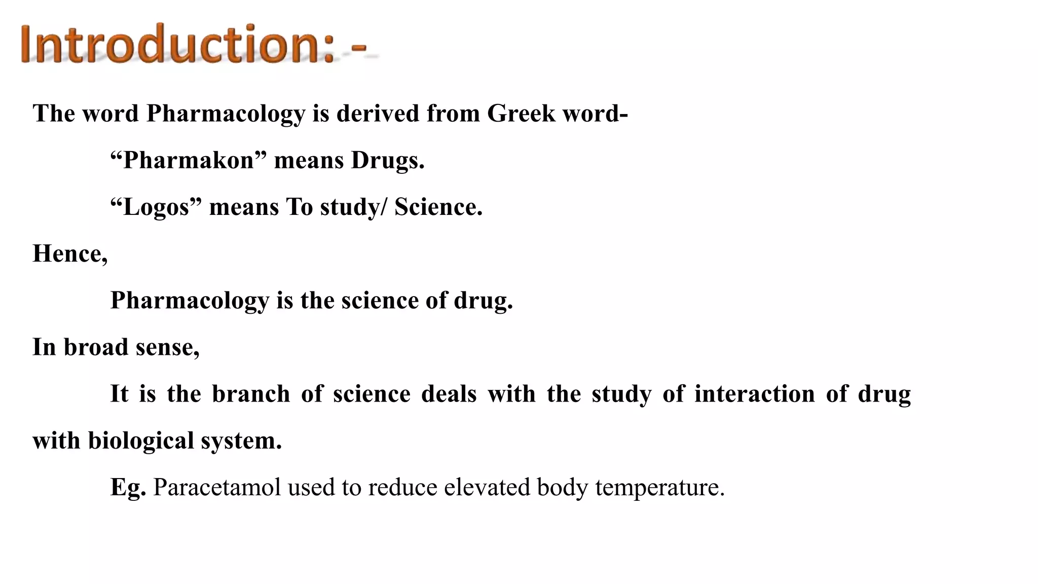 Introduction to Pharmacology & Toxicology | PPTX