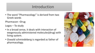 INTRODUCTION TO PHARMACOLOGY.pptx