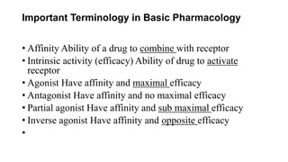 Introduction to PharmacologyBasic definition , Therapeutic index ...
