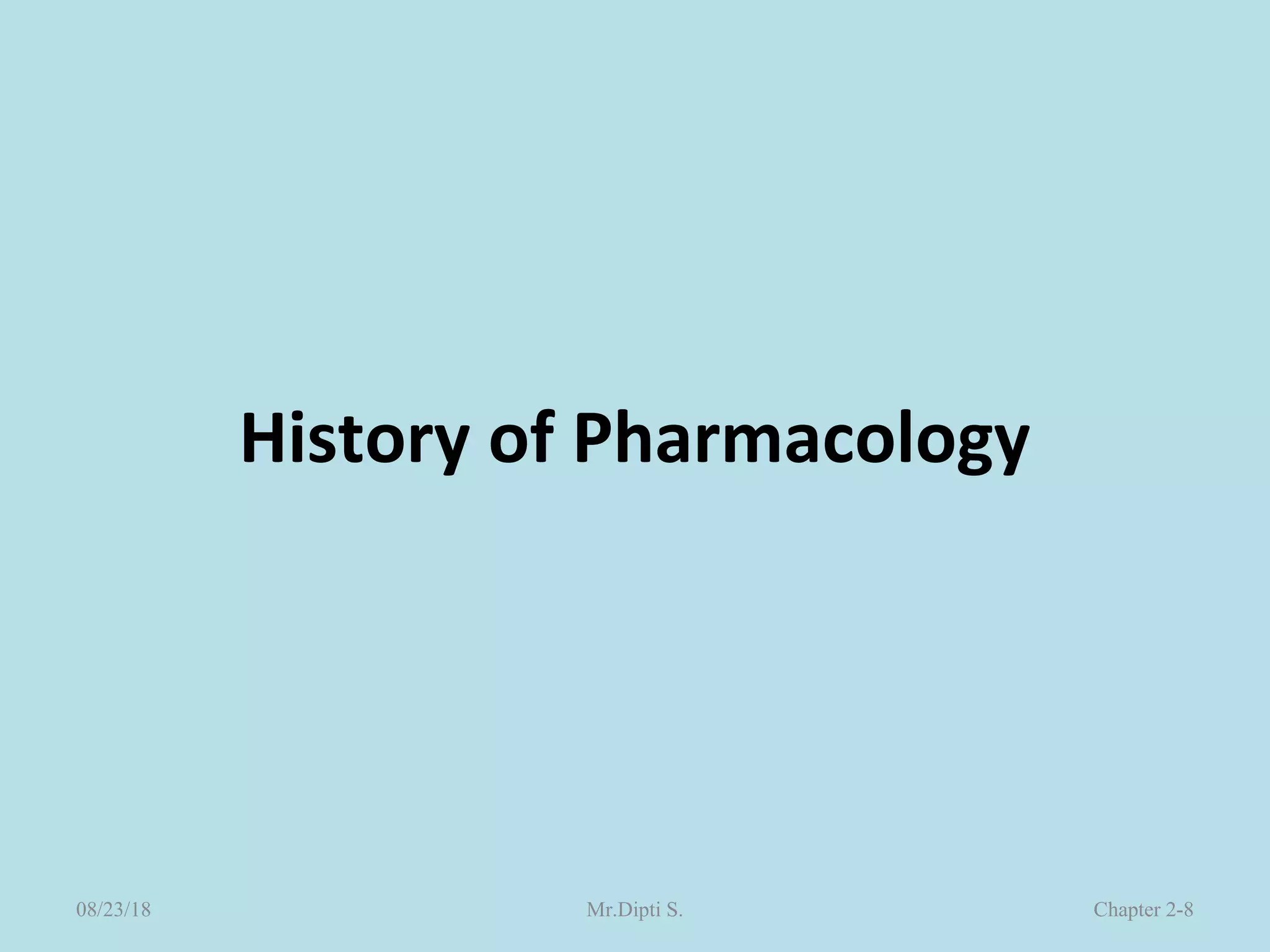 Introduction to pharmacology 1 | PPT