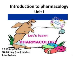 Introduction to pharmacology | PPT