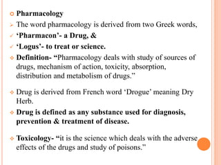 Introduction to Pharmacology & Toxicology | PPTX