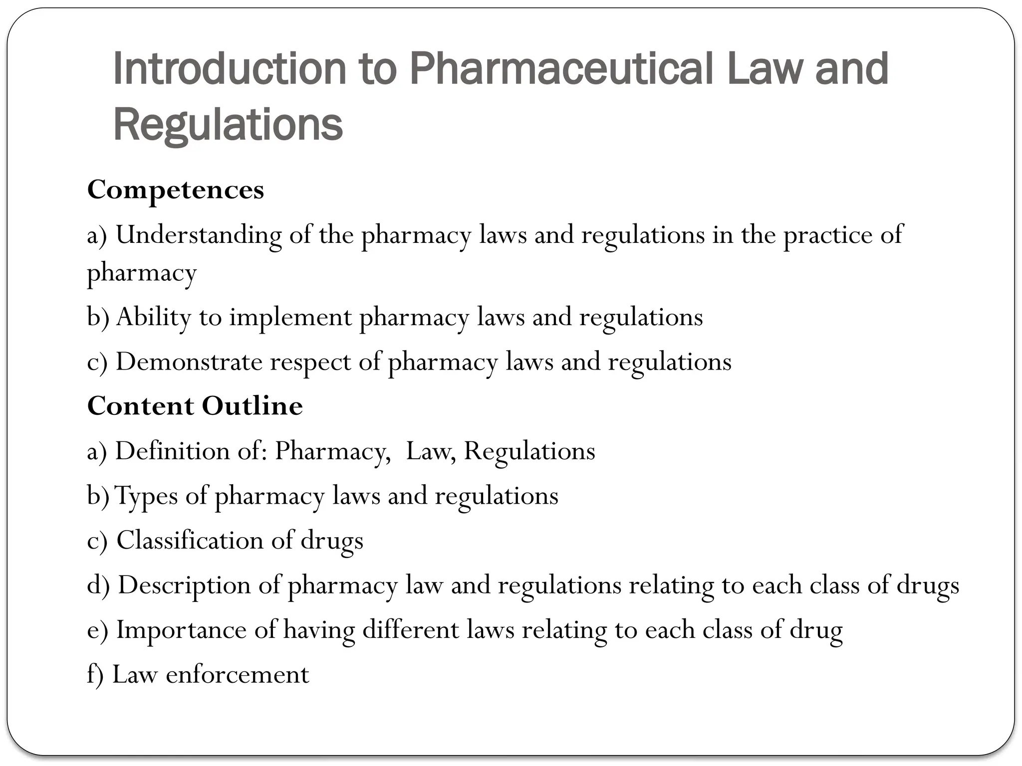 Introduction to Pharmacy Laws and Ethical principles | PPTX