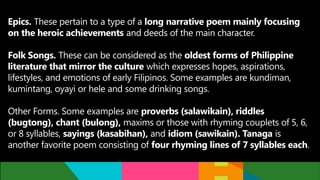 Introduction to Philippine Literature WEEK 1 | PPTX
