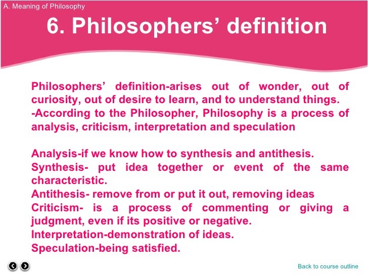 Philosophe Definition
