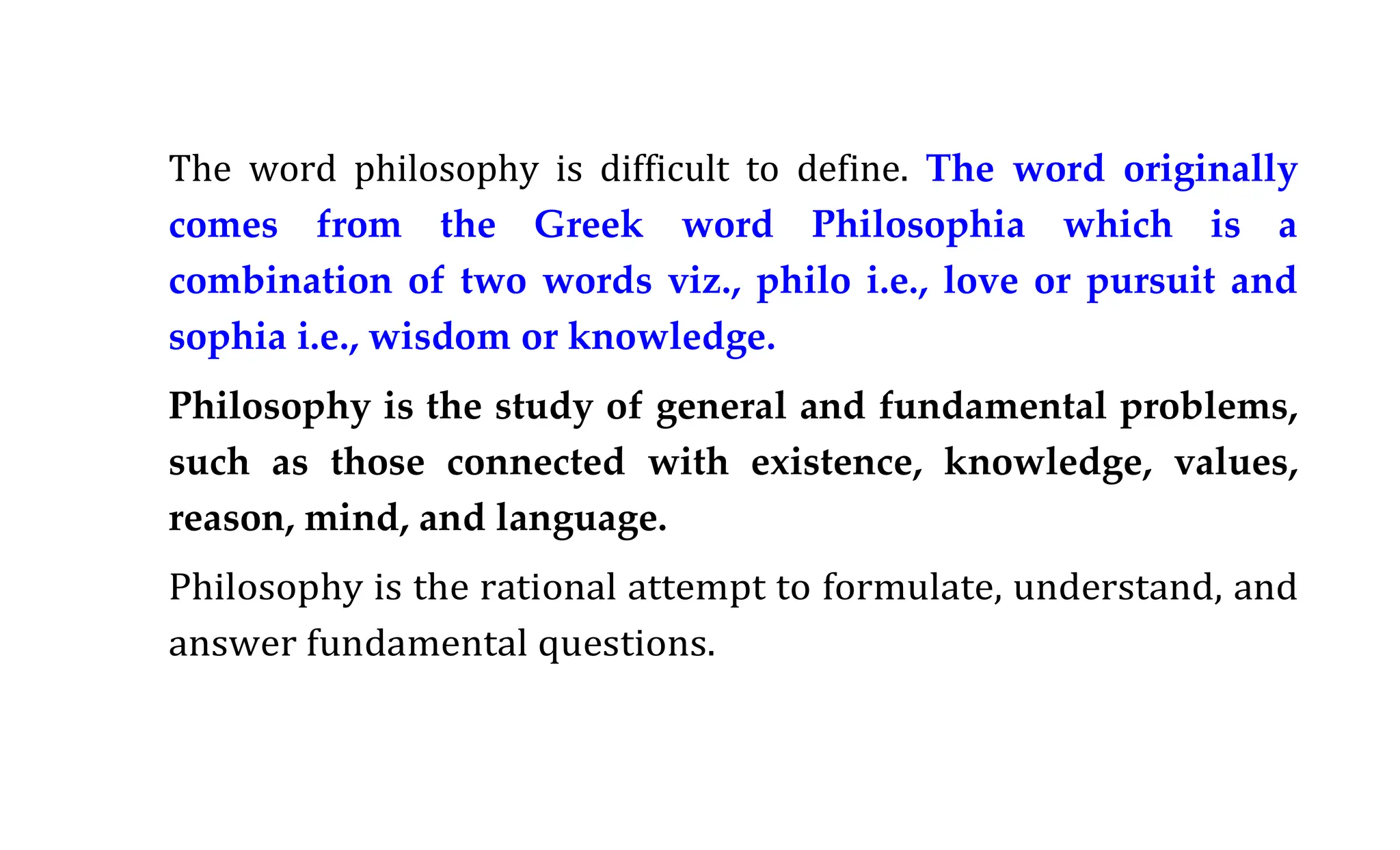 Introduction to philosophy definition, nature and scope, concept ...