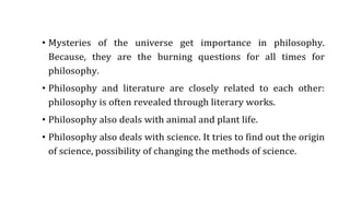 Introduction to philosophy definition, nature and scope, concept ...