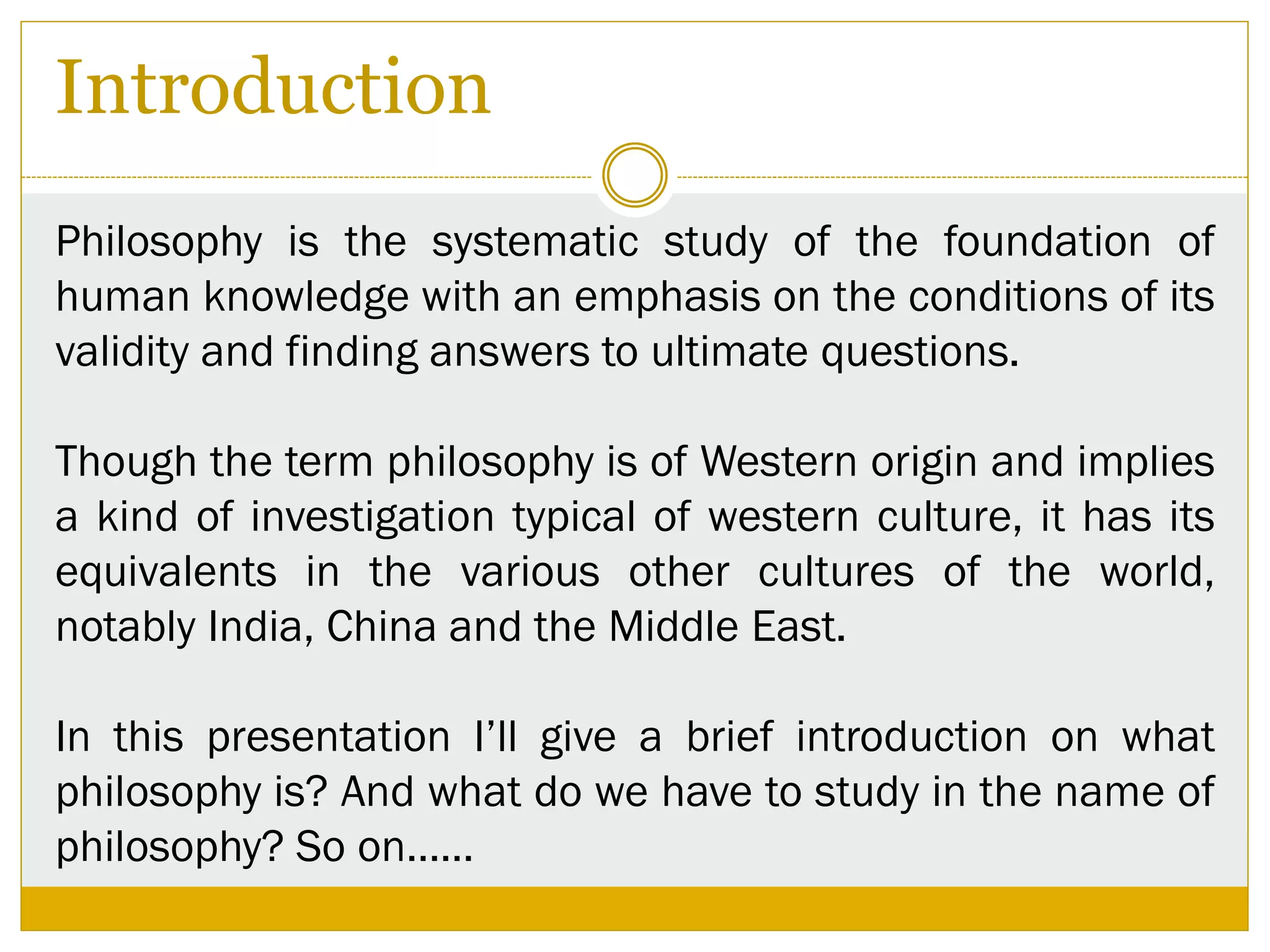 Introduction to philosophy | PDF | Educational Assessment | Education
