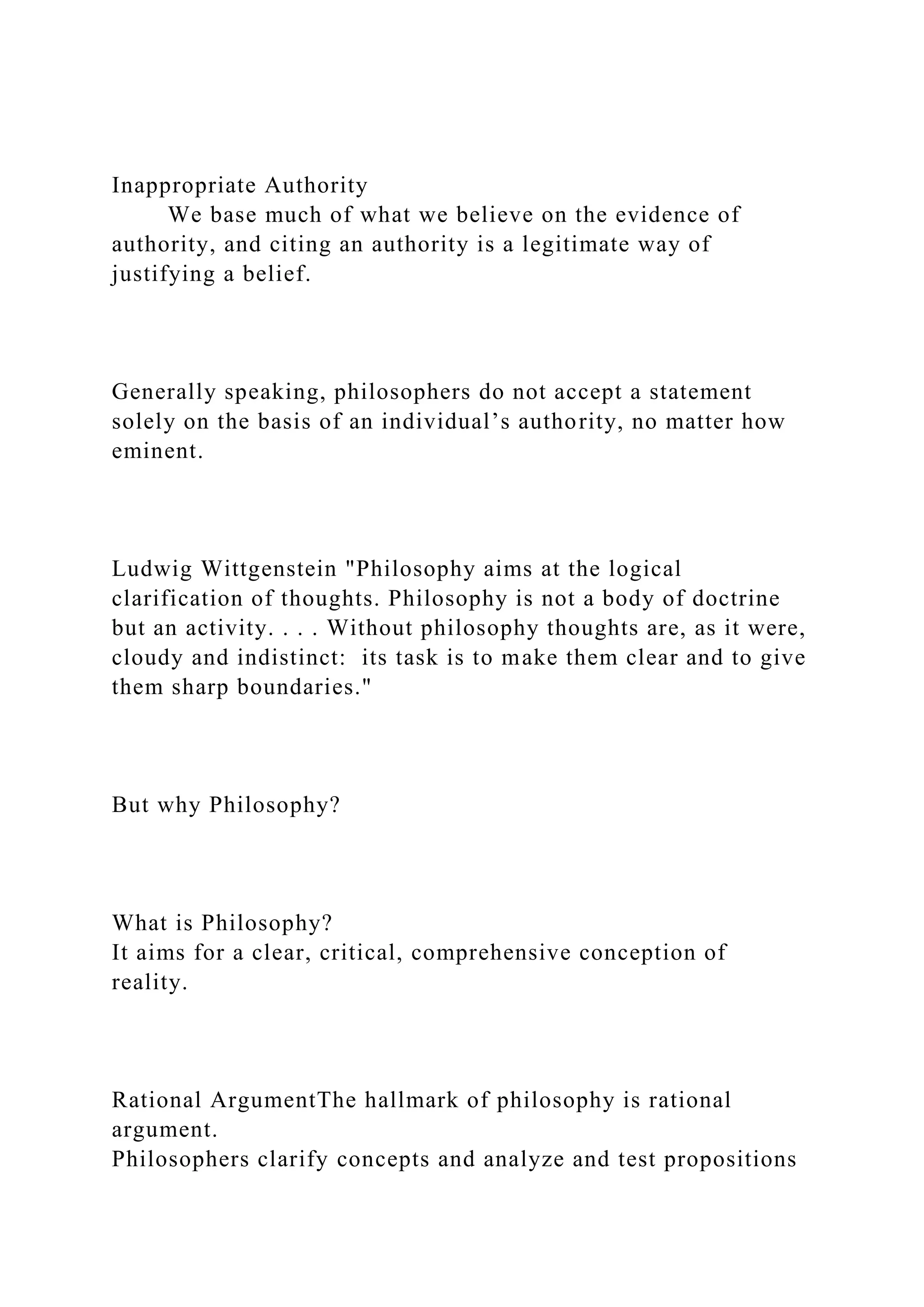 Introduction to Philosophy Philosophy 1301DEPhil.docx