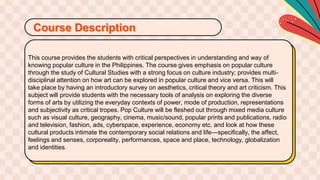 Introduction to phil popular culture | PPTX