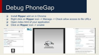 Introduction to phone gap | PPT