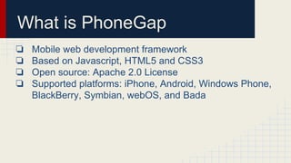 Introduction to phone gap | PPT