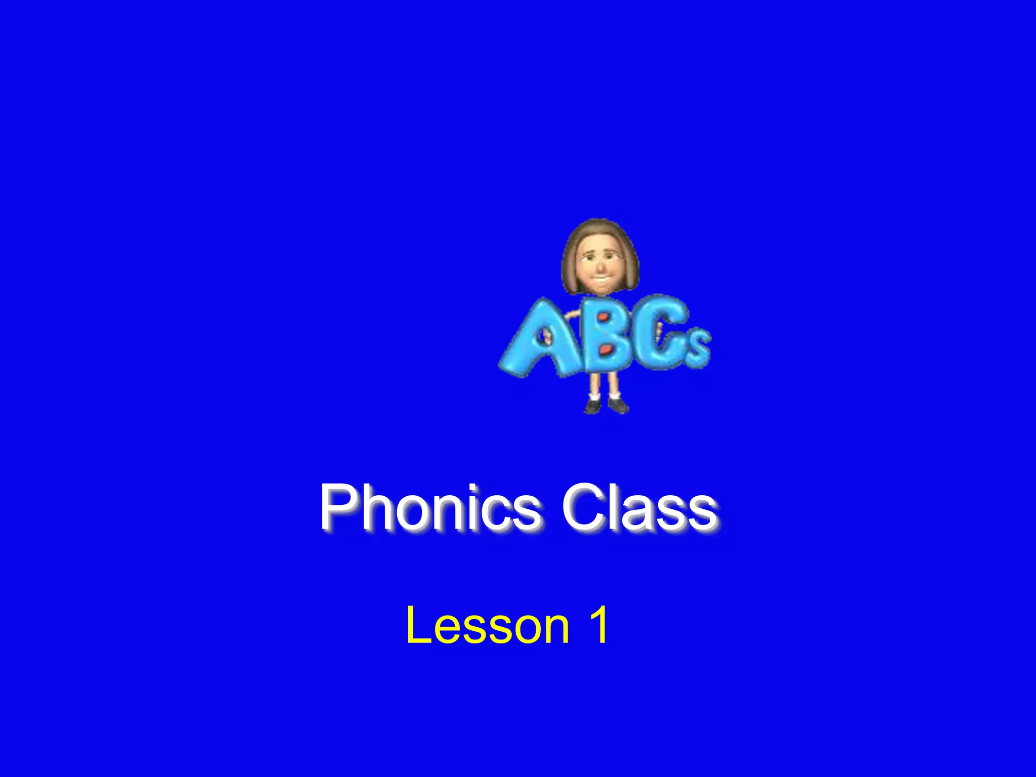 Introduction to phonics lesson 1 | PPTX