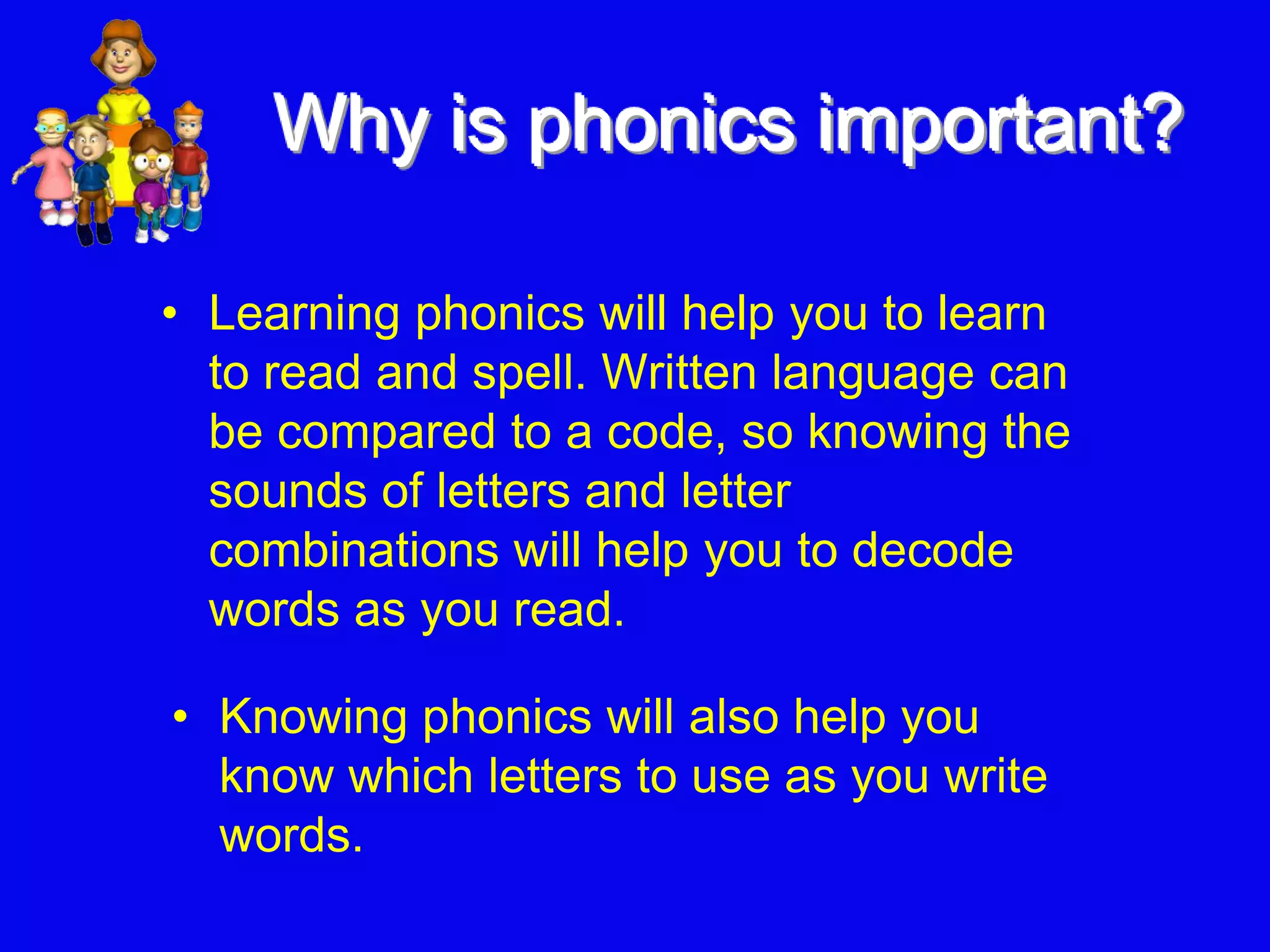 Introduction to phonics lesson 1 | PPTX