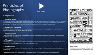 Introduction to photography | PPTX