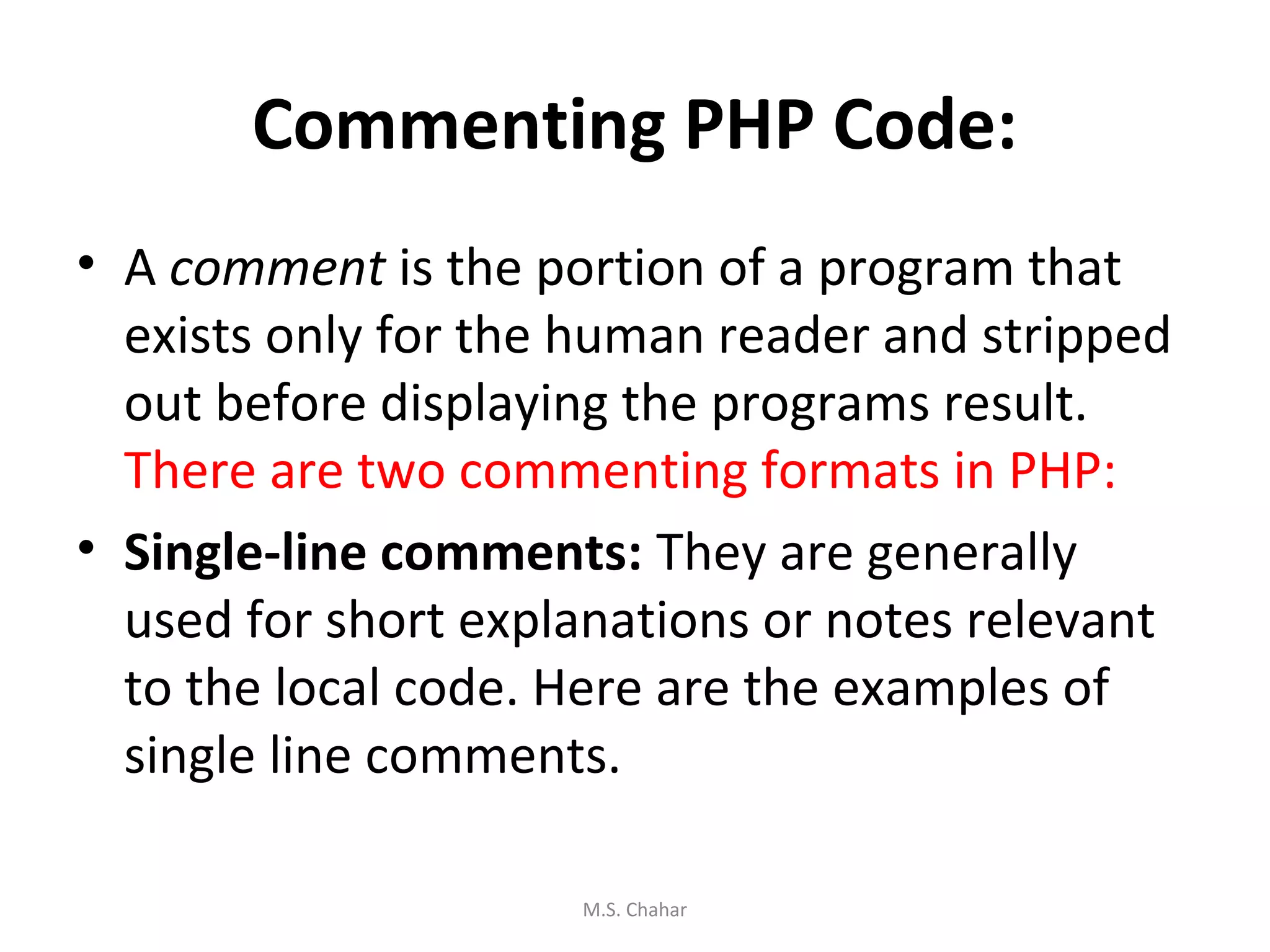 Introduction to php | PPT | Web Development | Internet
