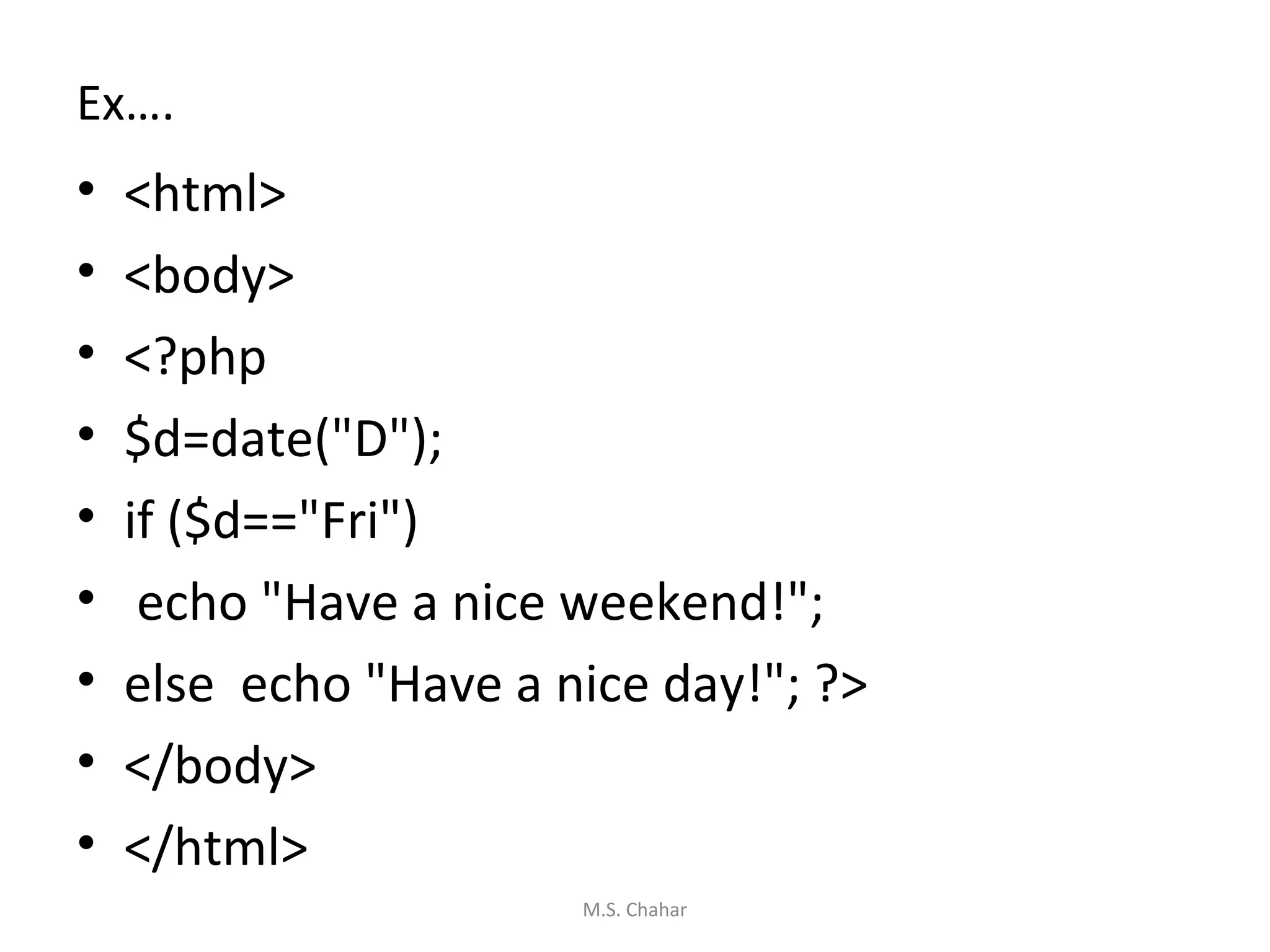 Introduction to php | PPT