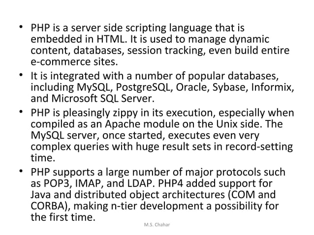 Introduction To Php Ppt