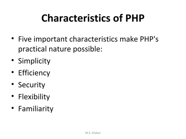 Introduction to php | PPT | Web Development | Internet
