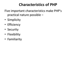 Introduction to php | PPT