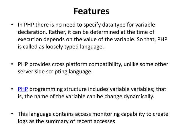 Introduction to php | PPT