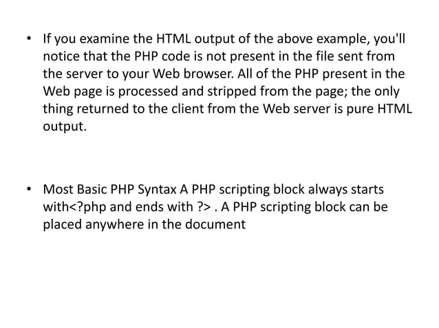 Introduction to php | PPT