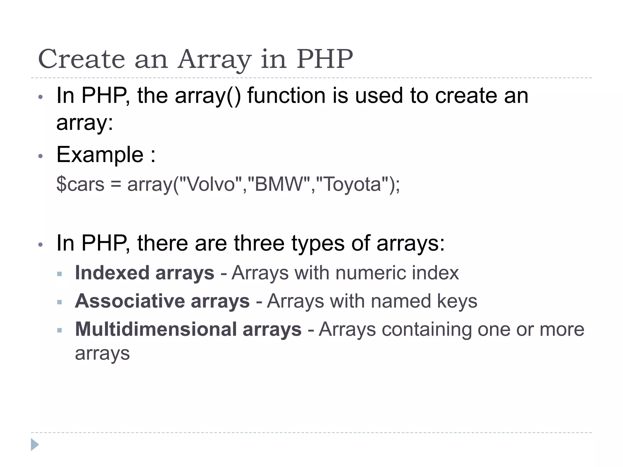Introduction to php | PPTX