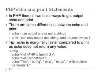 Introduction to php | PPTX