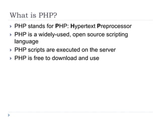 Introduction to php | PPT