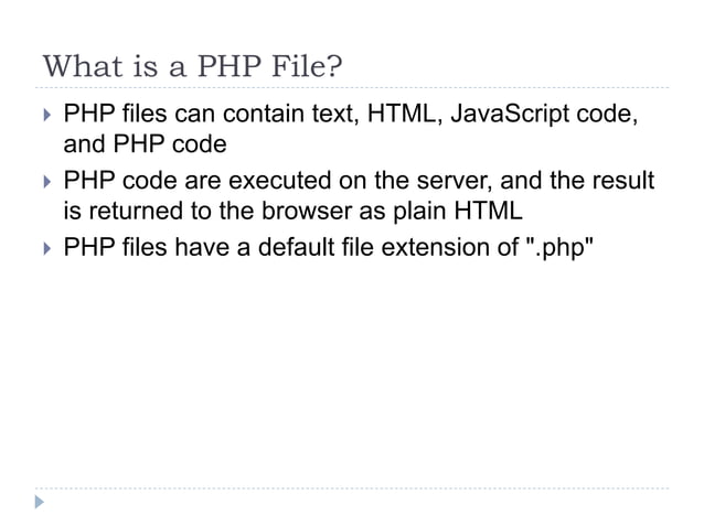 Introduction to php | PPTX