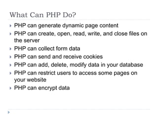 Introduction to php | PPT